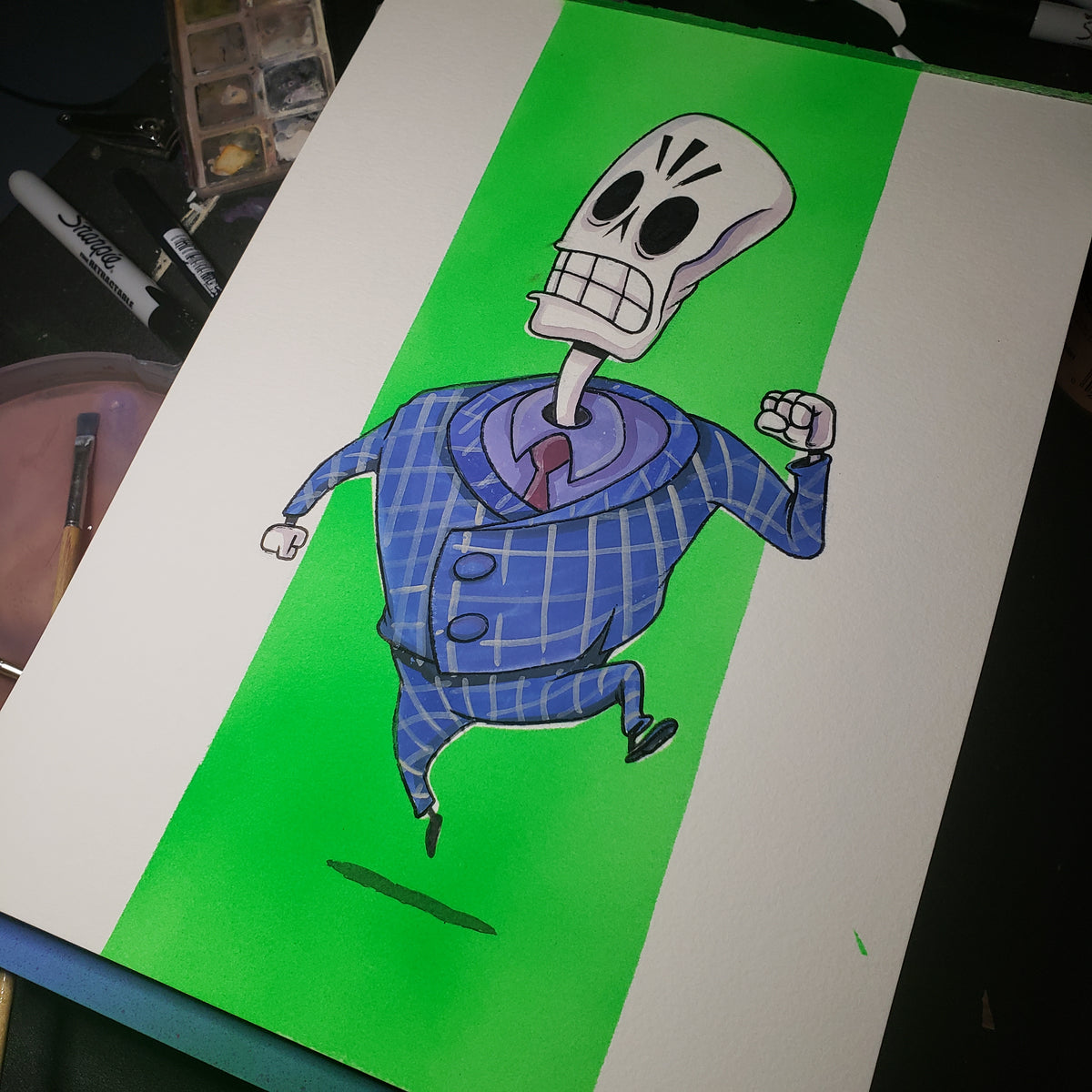 Grimm Fan Run 9 in. X 12 in. WATERCOLOR painting – CANVASBYCHRIS